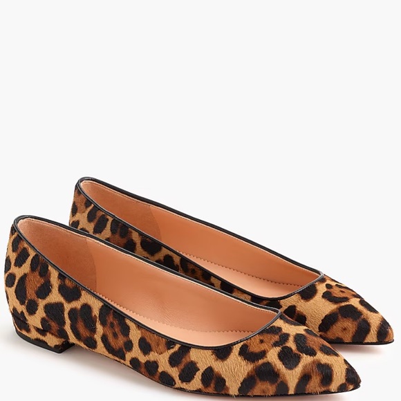 J. Crew | Shoes | Nib J Crew Pointed Toe Leopard Flat | Poshmark